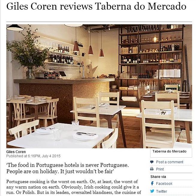Giles Coren disse que a cozinha portuguesa é a pior da Terra