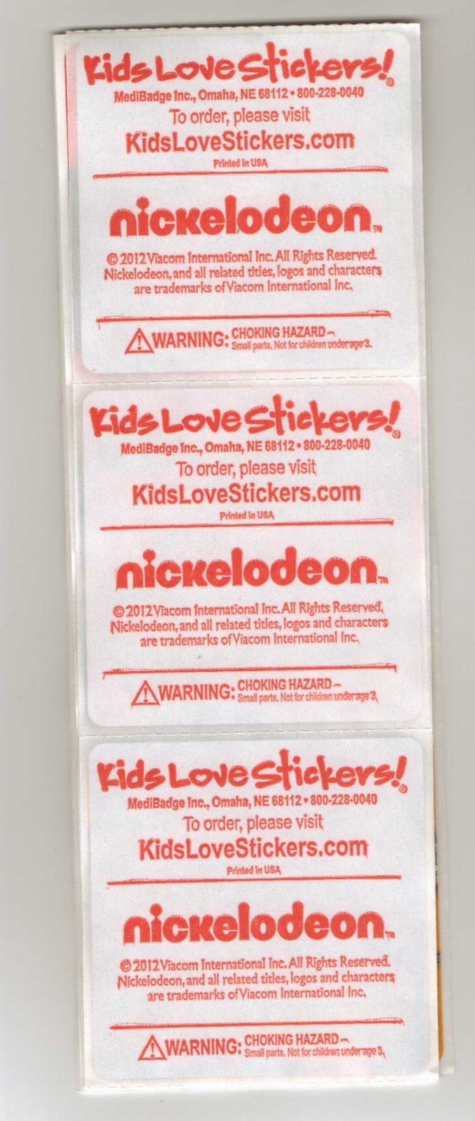 The TMNT Multiverse!: Collection and Scans: NICK STICKERS!