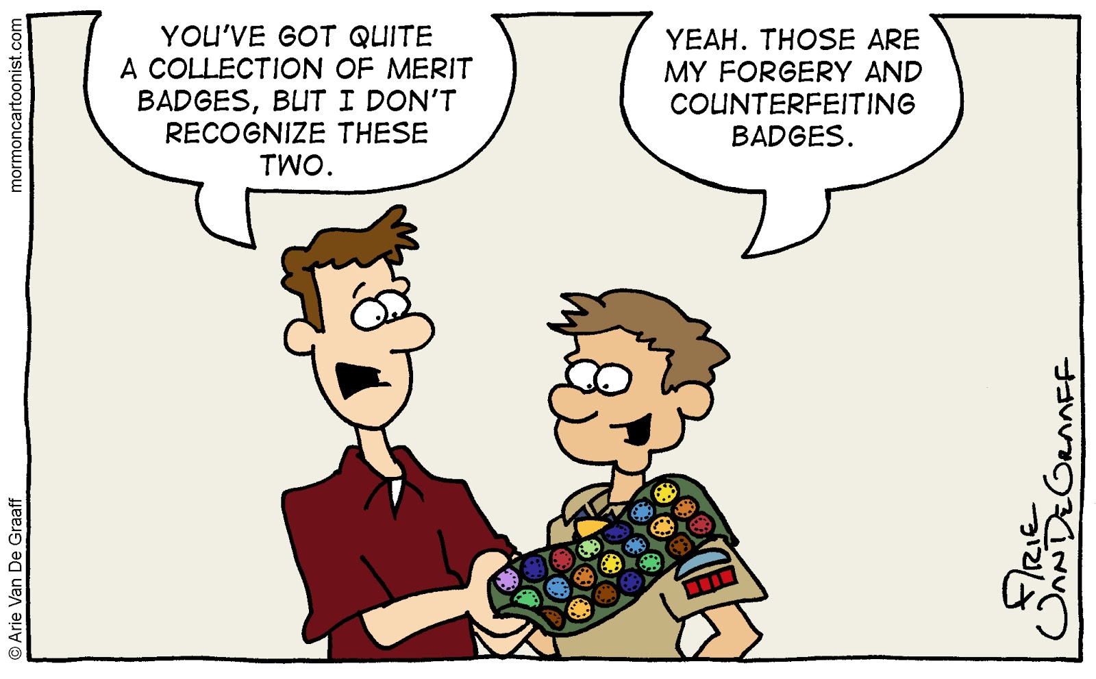 Ward Cartoonist: New Merit Badges