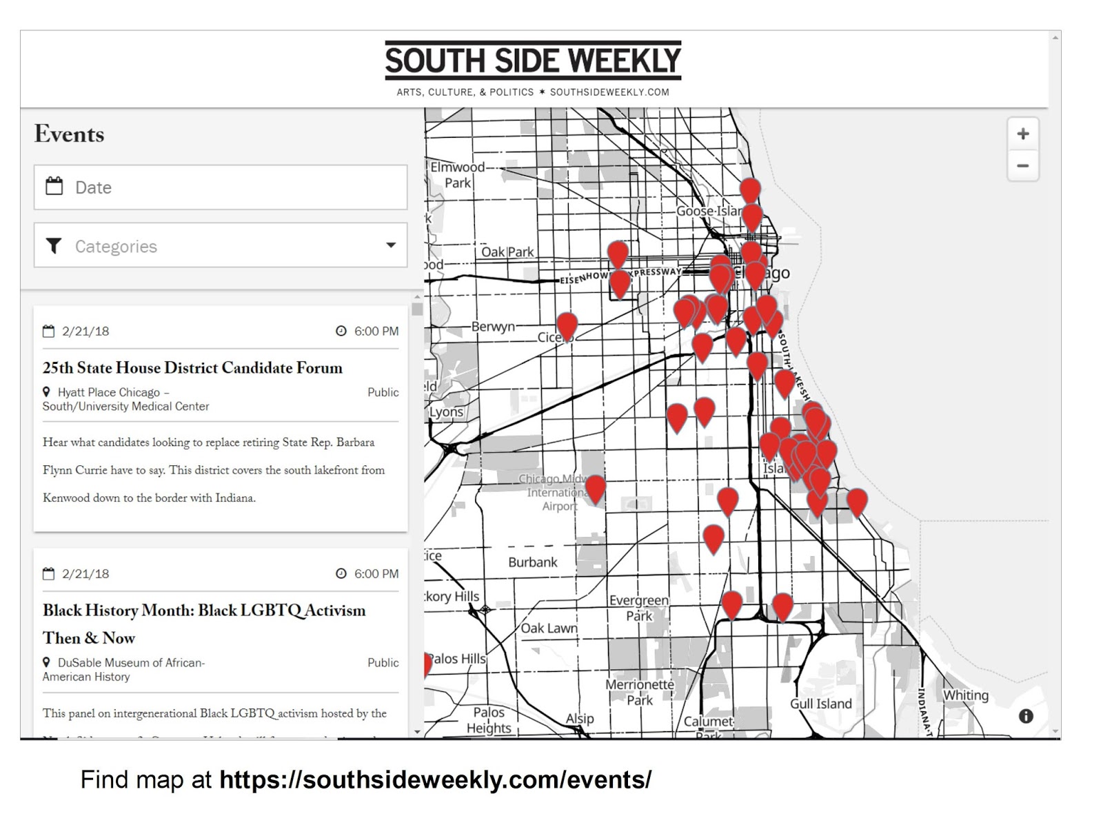 Mapping For Justice: South Side Weekly (Chicago) - Event Map