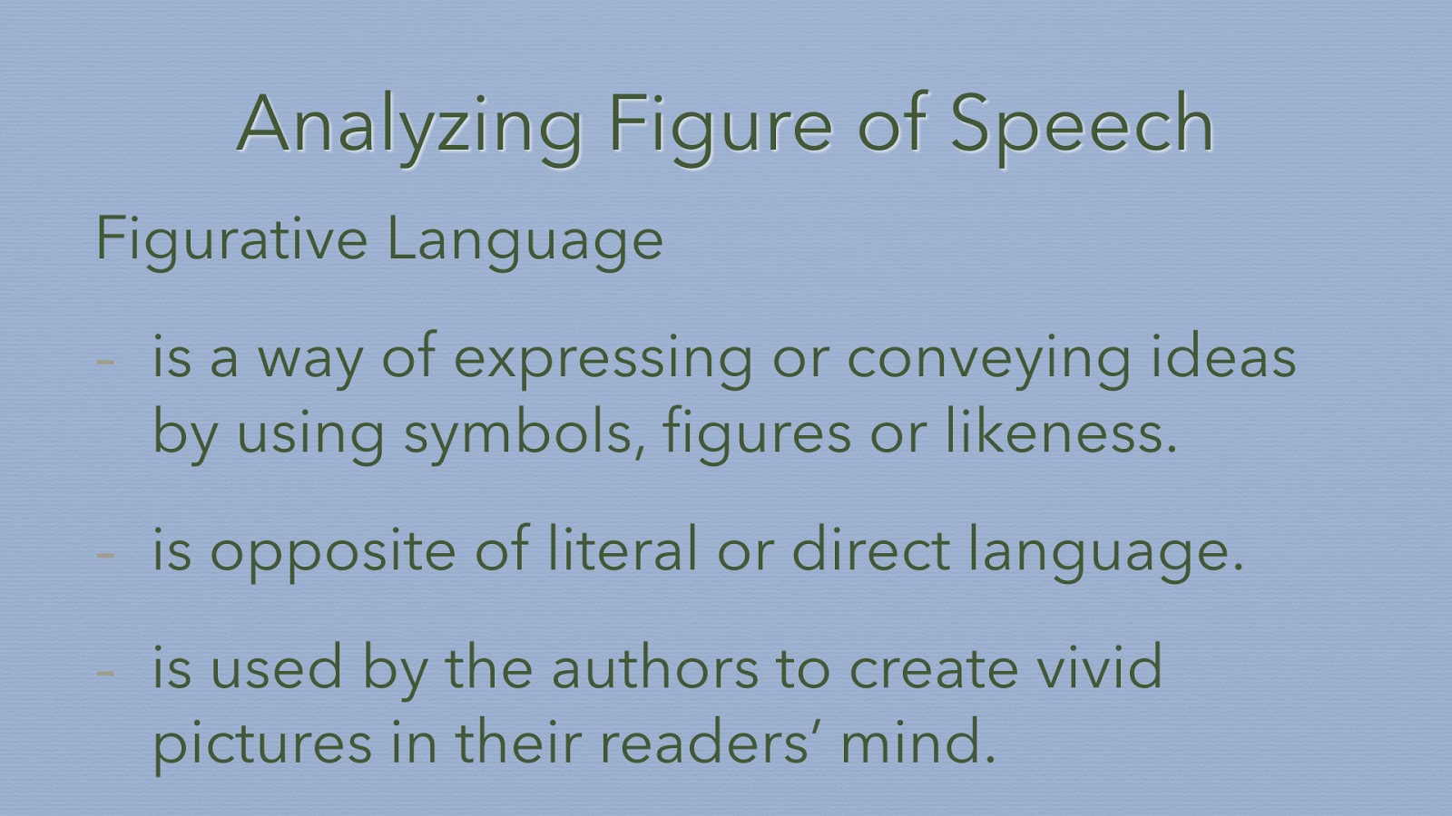 Analyzing Figure of Speech