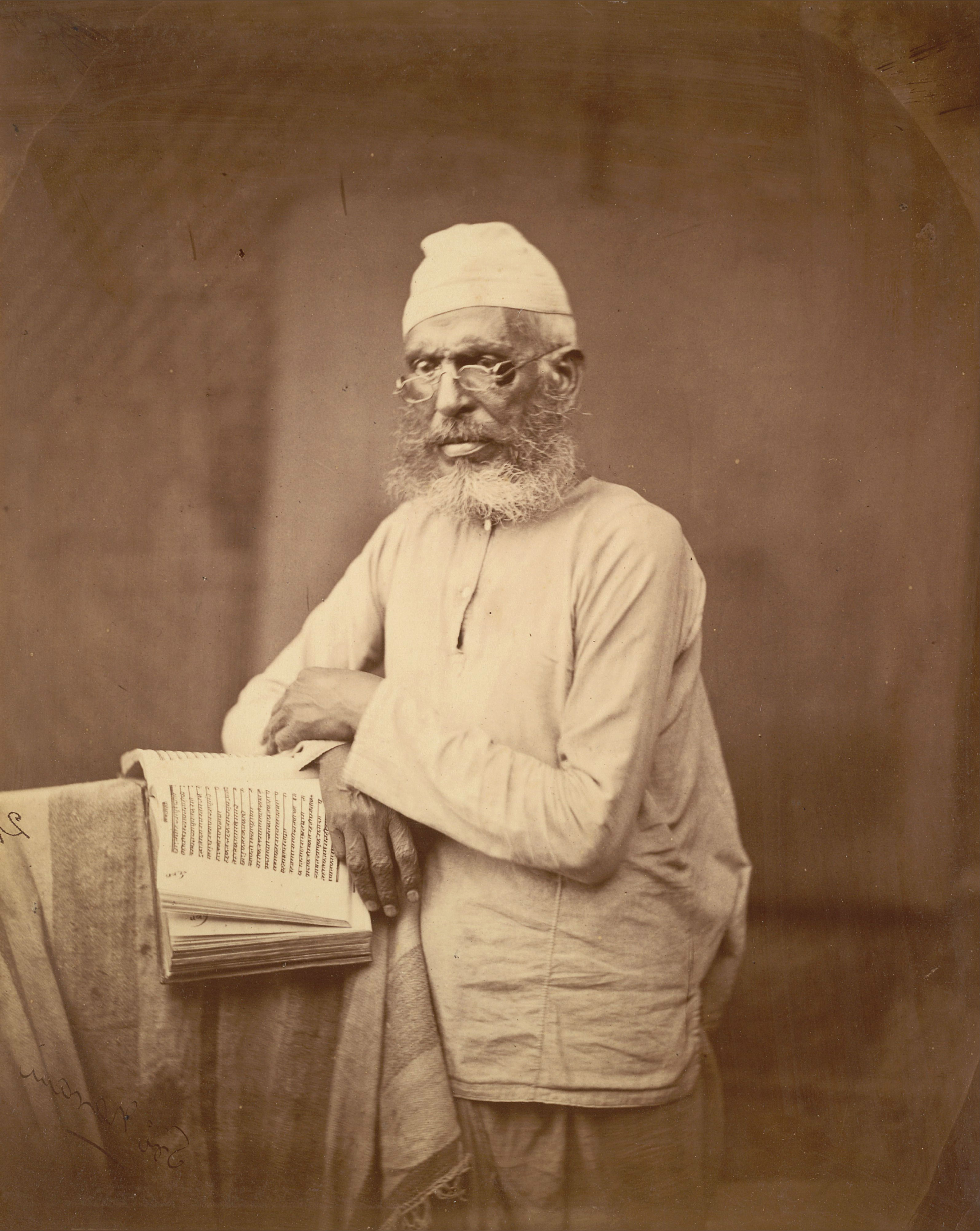 A Muslim Scholar Posed With A Book Eastern Bengal 1860 s Sworolipi a-muslim-scholar-posed-with-a-book-eastern-bengal-1860-s-sworolipi