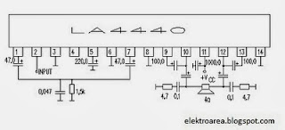 Electronic Circuit Diagrams: LA4440 IC Amplifier