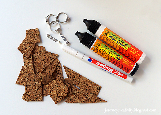 Cork sheet ring-brooch - Journey into Creativity