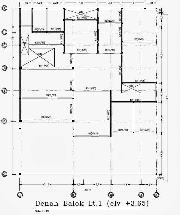Jasa Gambar AutoCAD Desain Rencana Balok Redrawn Gambar ulang ...