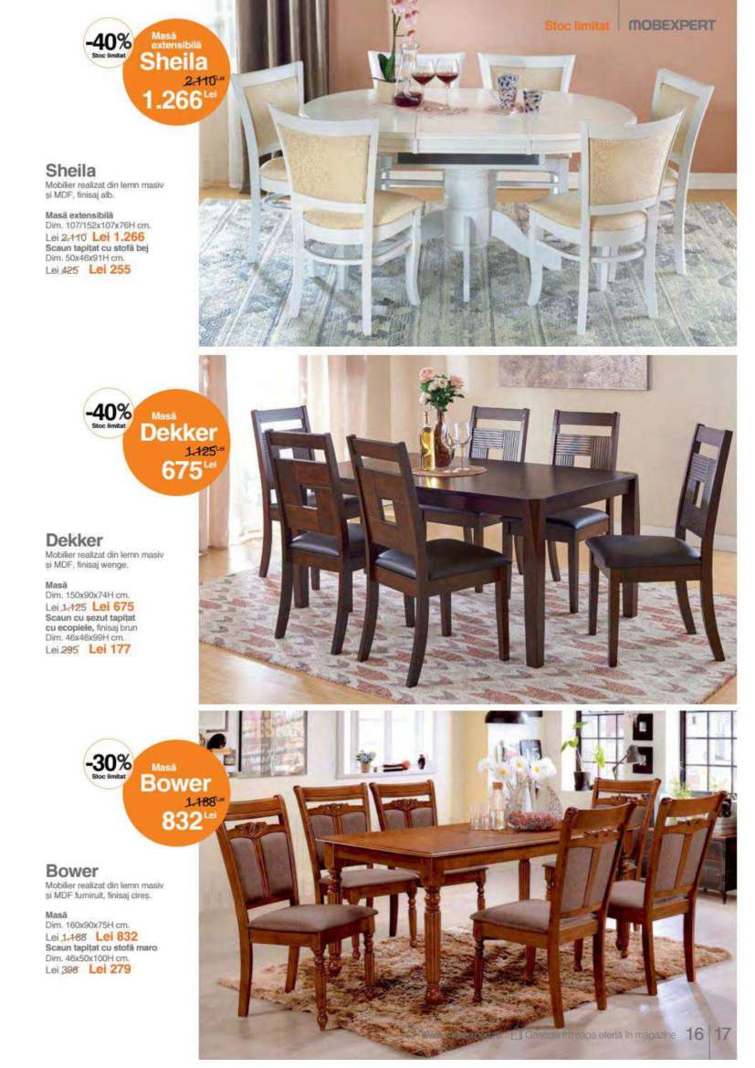 CATALOG MOBEXPERT Noiembrie 2018. Borosura cu Oferte si reduceri Mobexpert.