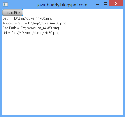 Java-Buddy: AbsolutePath, RealPath and Uri