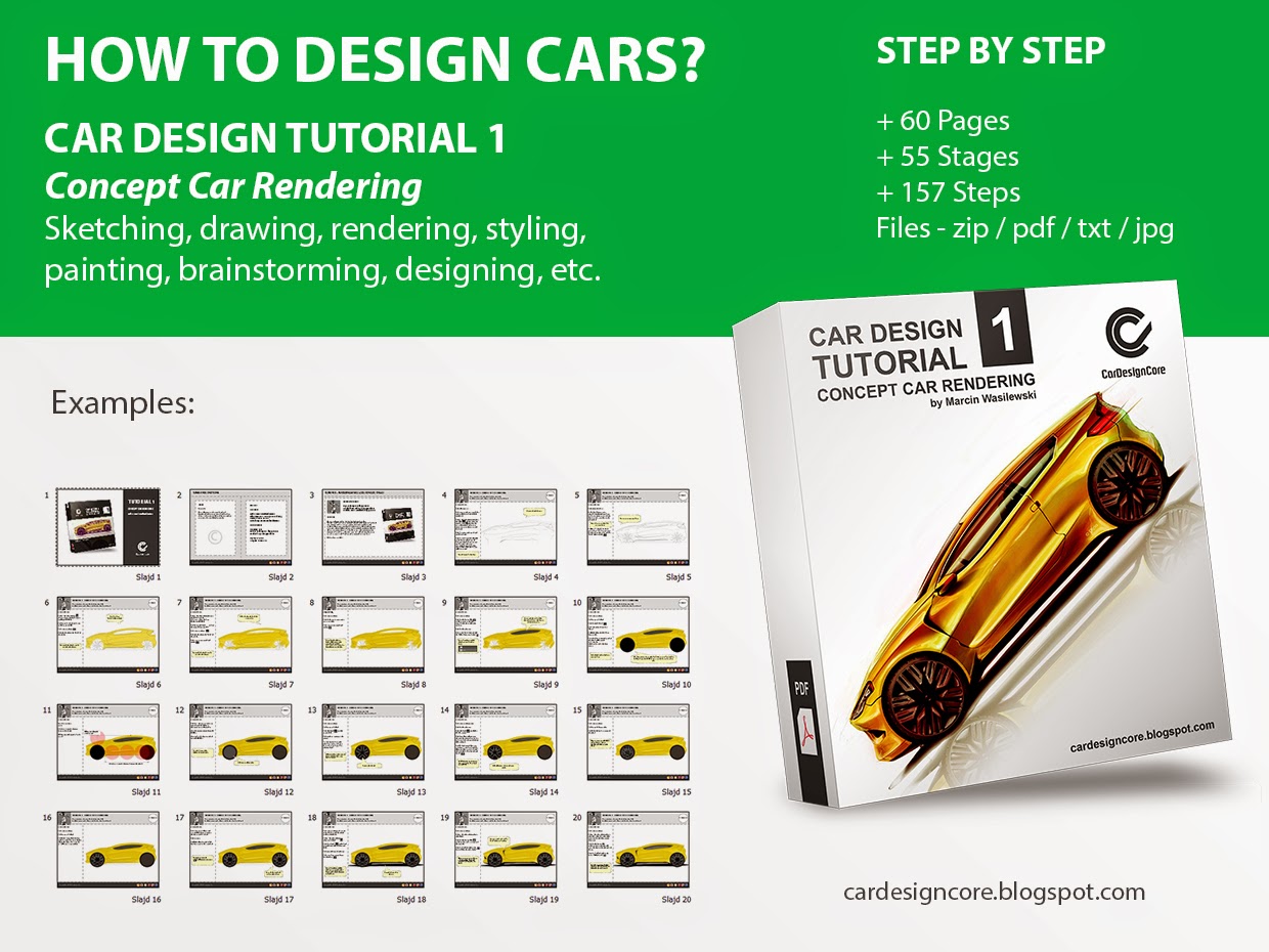 CAR DESIGN CORE - Here and Now!: TUTORIAL 1 - Concept Car Rendering