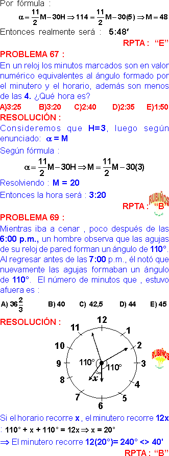 CRONOMETRIA Y RELOJES EJEMPLOS Y EJERCICIOS RESUELTOS DE RAZONAMIENTO ...