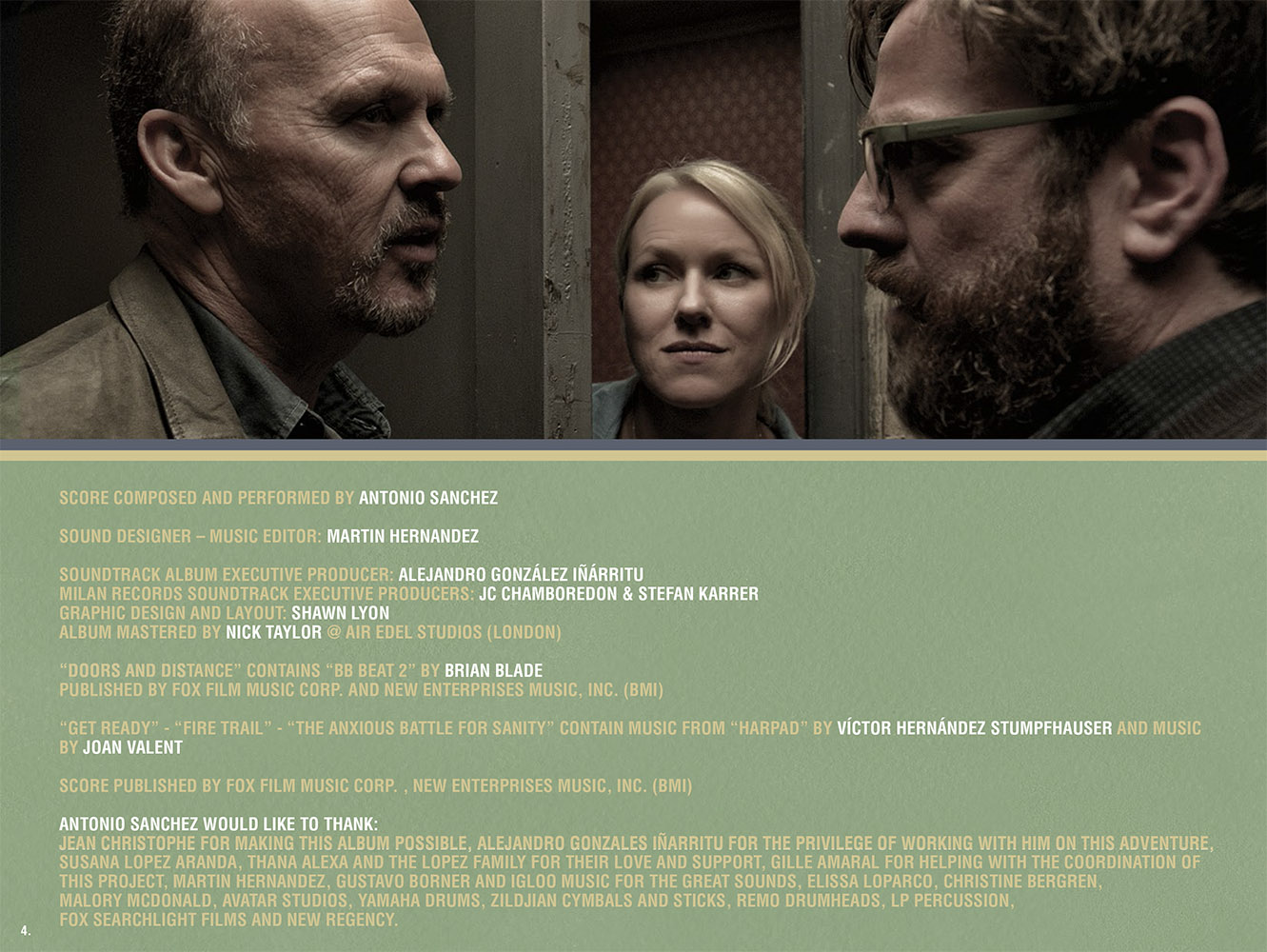 Encarte: Birdman (Original Motion Picture Soundtrack) [Digital Edition ...