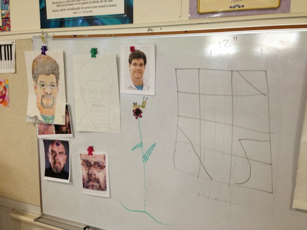 The Accidental Art Teacher: Chuck Close Grid self Portrait