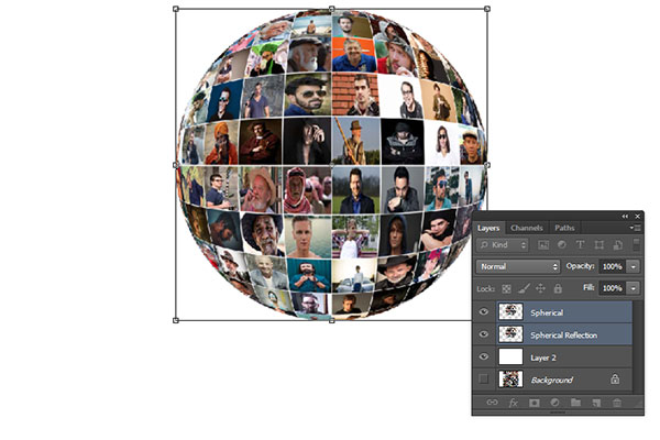PhotoEffect: How To Create a Spherical Collage in Photoshop