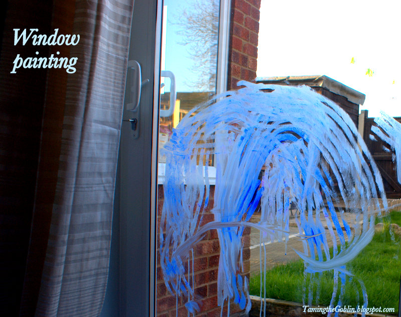 Taming the Goblin: Rainbow window painting