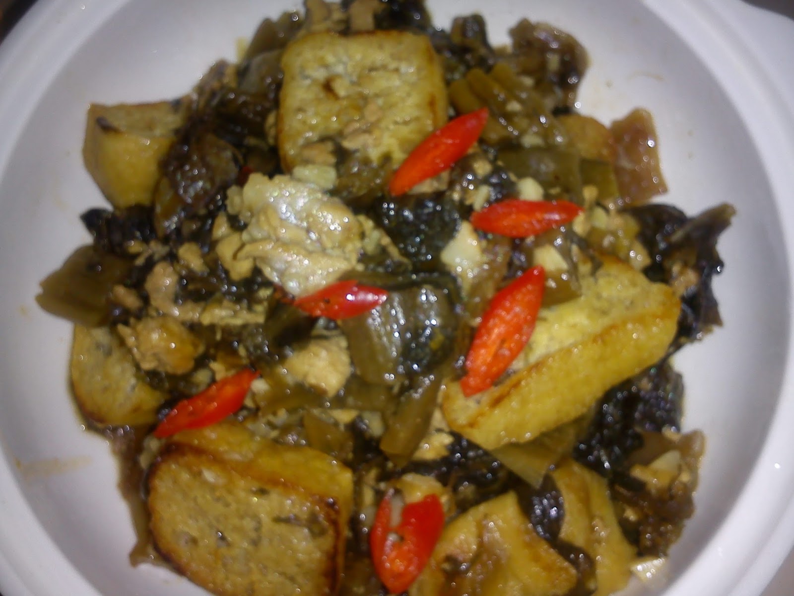 Cooking Pleasure: BRAISED TAUPOK WITH MEI CAI