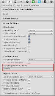 unityメモ: [Unity] How to build unsafe code