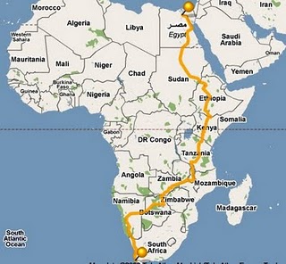 Cape to Cairo 2011: Cape to Cairo: Route