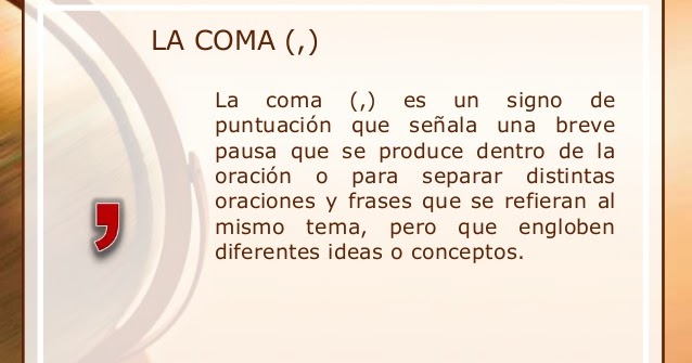 Maestro San Blas: La coma