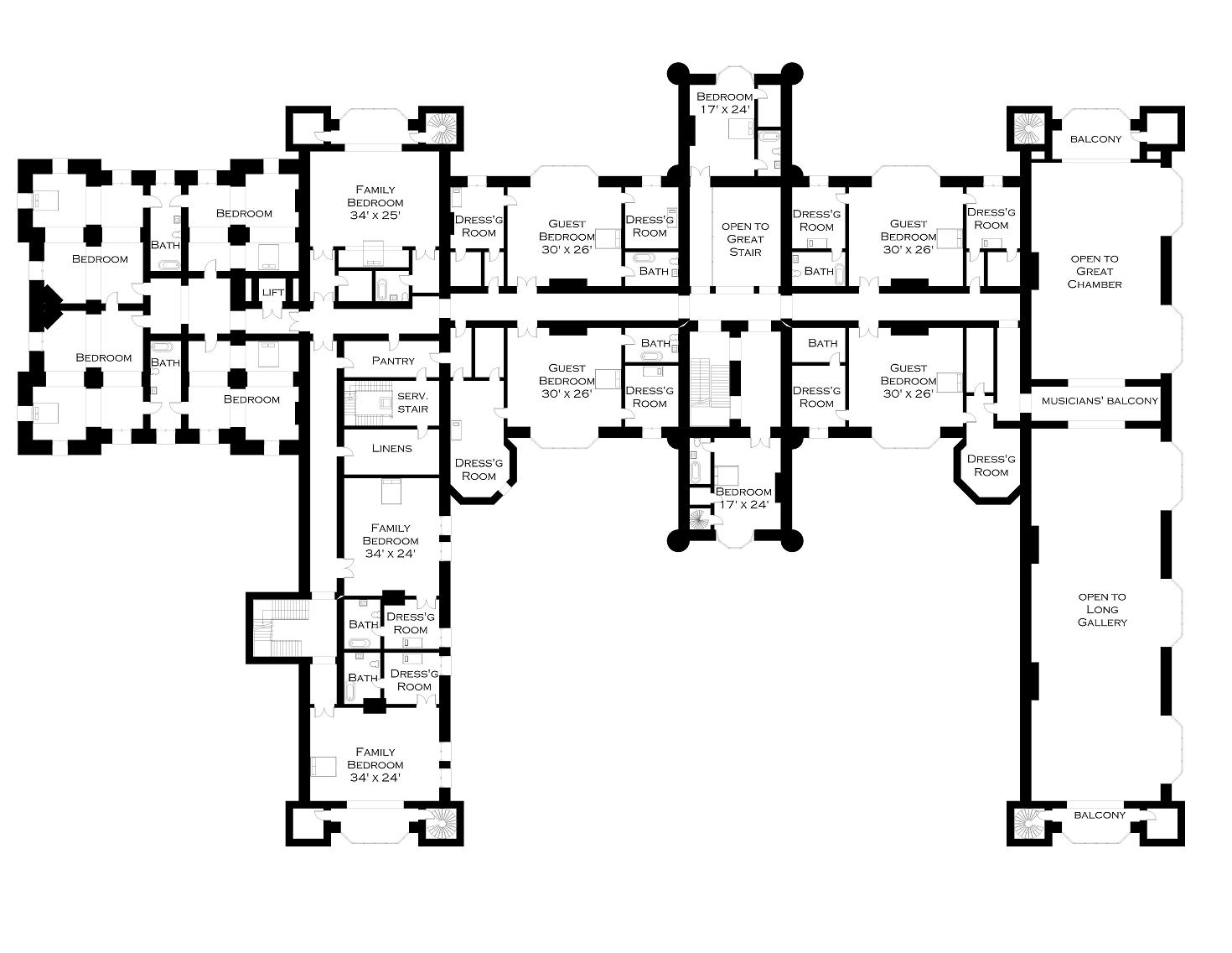 Lord Foxbridge ...in progress: Floor Plans: Foxbridge Castle