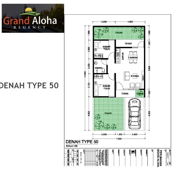 Grand Aloha Regency: Type dan Denah Rumah Grand Aloha