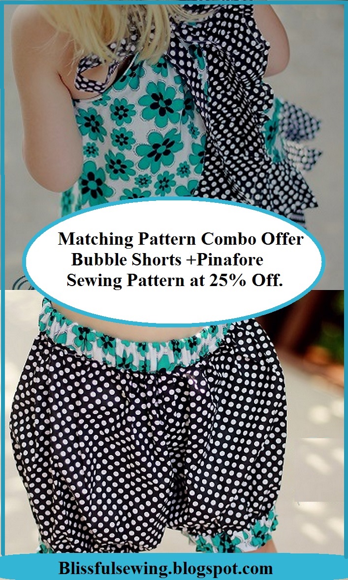 Sewing Pattern Matching Combo, Pinafore and Bubble Shorts - Sew Crafty Me
