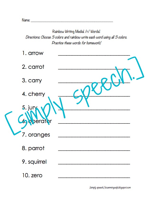 Rainbow Doodles! {Giveaway Included!} | Simply Speech