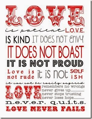 Love is patient Love is kind it does not envy it does not boast it is ...