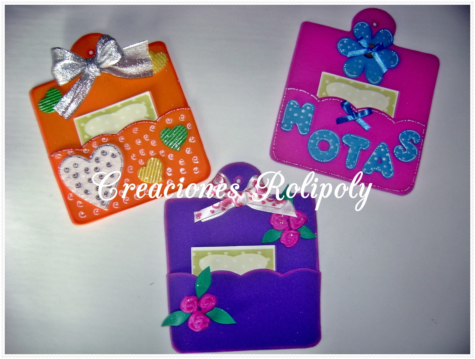creaciones rolipoly: PORTA NOTAS...