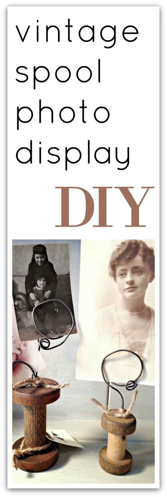 Vintage Spool Photo Display