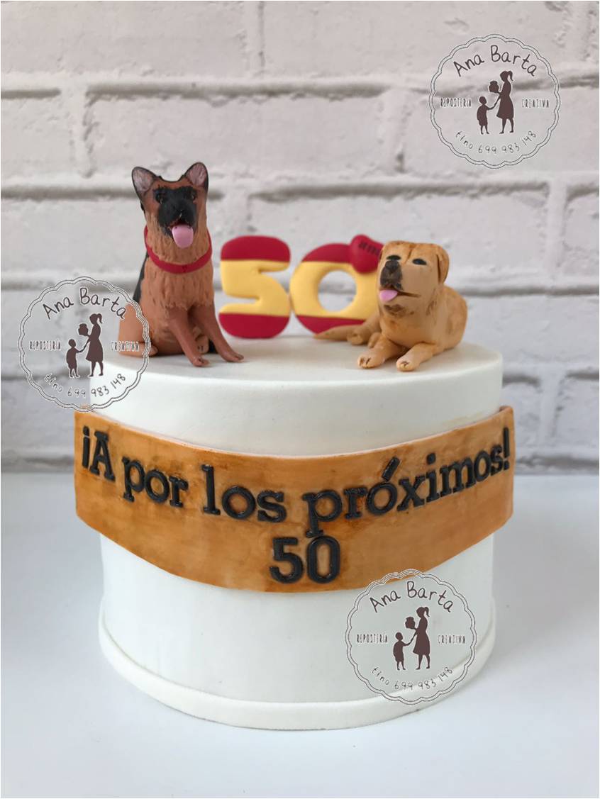 Ana Barta Respostería Creativa Tartas Fondant Madrid: España Perros 50 ...
