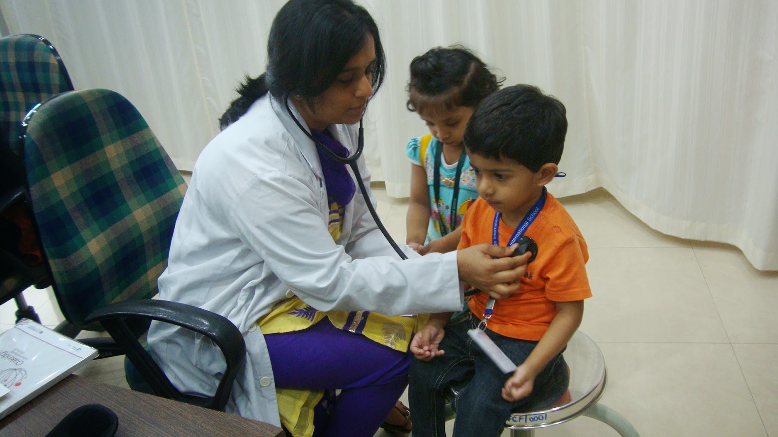 Oakridge International School, Newton Campus: Health check-up in Nursery C