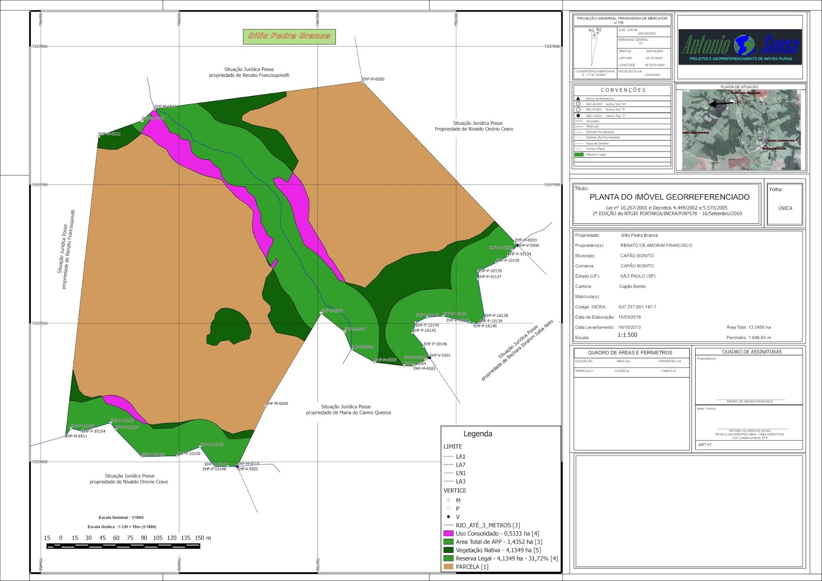 Georreferenciamento de Imóveis Rurais: Março 2016
