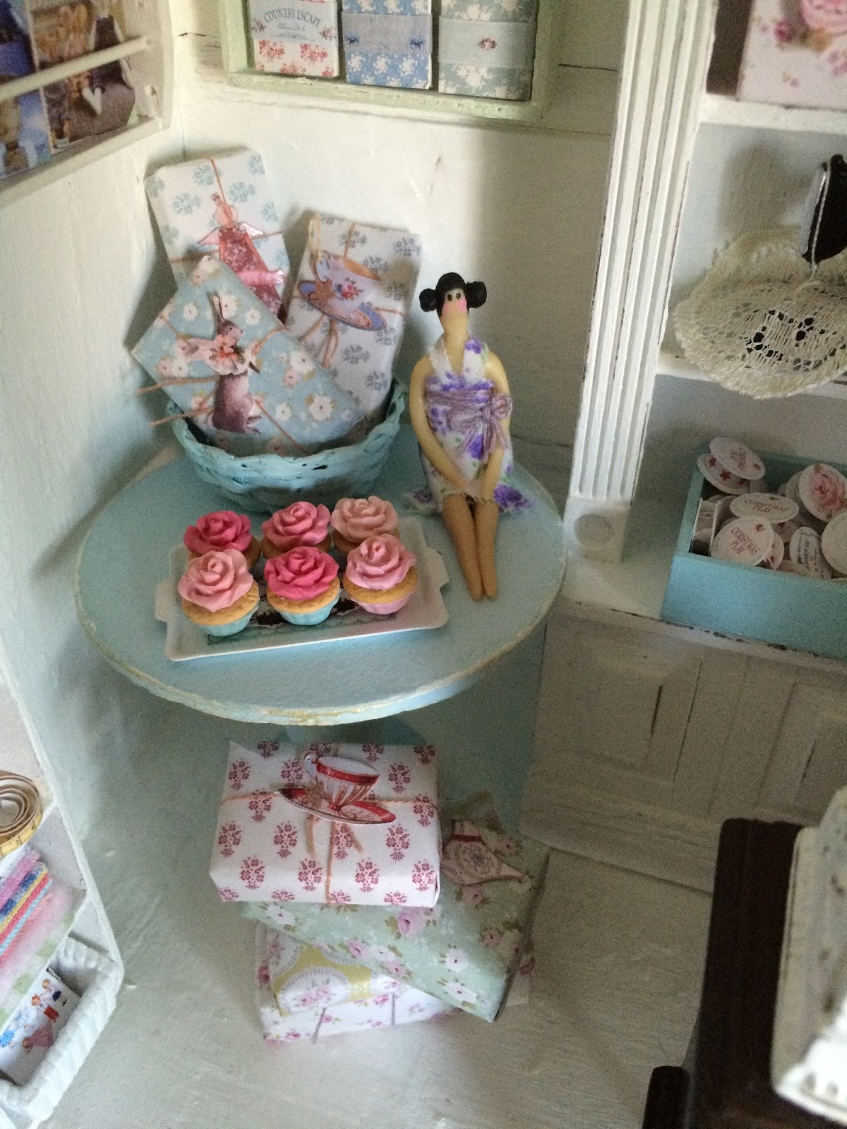 Baking In Miniature: 1:12 Scale Tilda Shop & 1:6 Scale Sewing Room