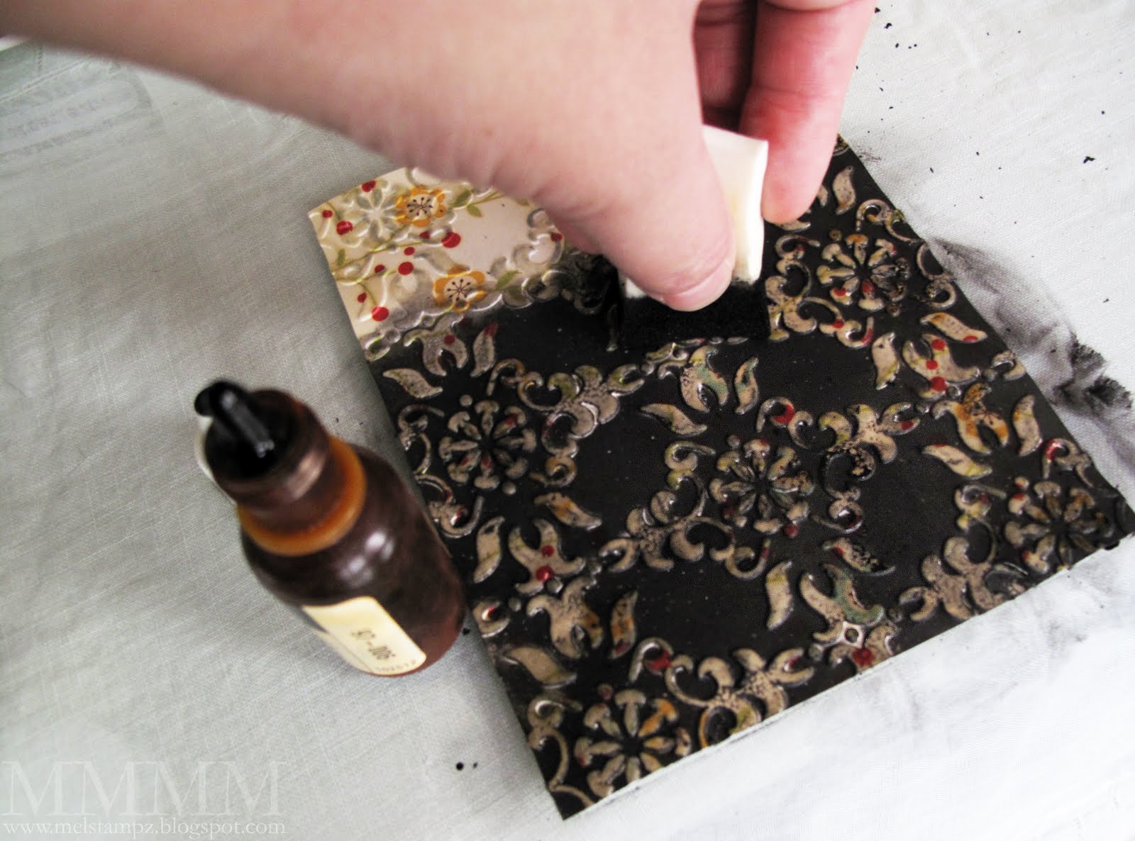 Mel Stampz: À la Peanut Butter Ink-Resists!