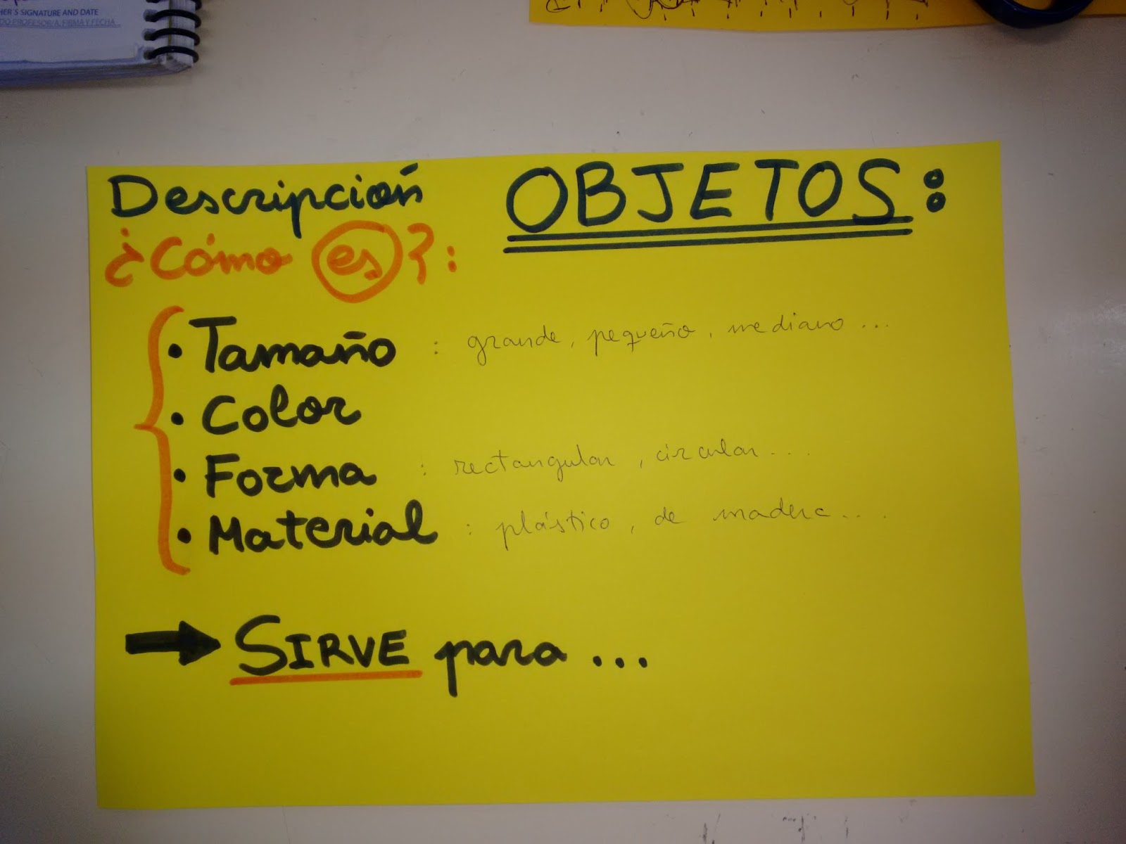 Peclementinos: LENGUA: Descripción de OBJETOS