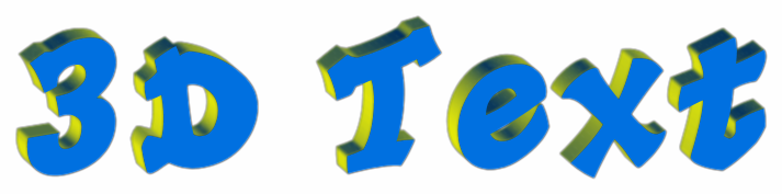 Picture to People: 3D texts with transparent background and more