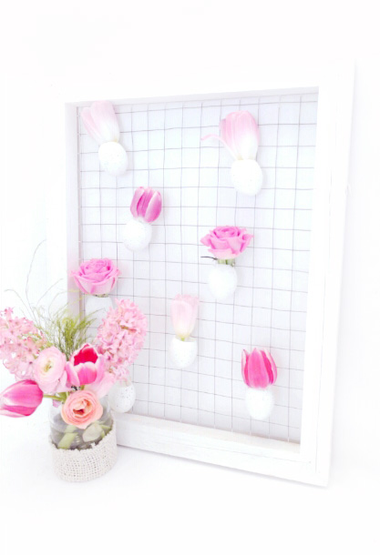 spring hanging flower display frame