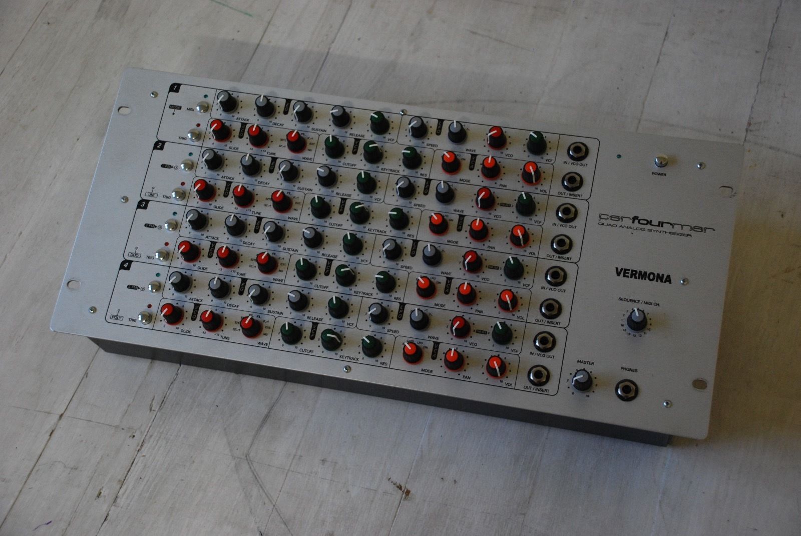 MATRIXSYNTH: Vermona PerFourMer Analogue Synthesizer SN D 04737