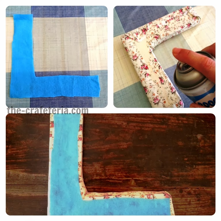 The Crafeteria: Fabric Covered Decorative Letters Tutorial