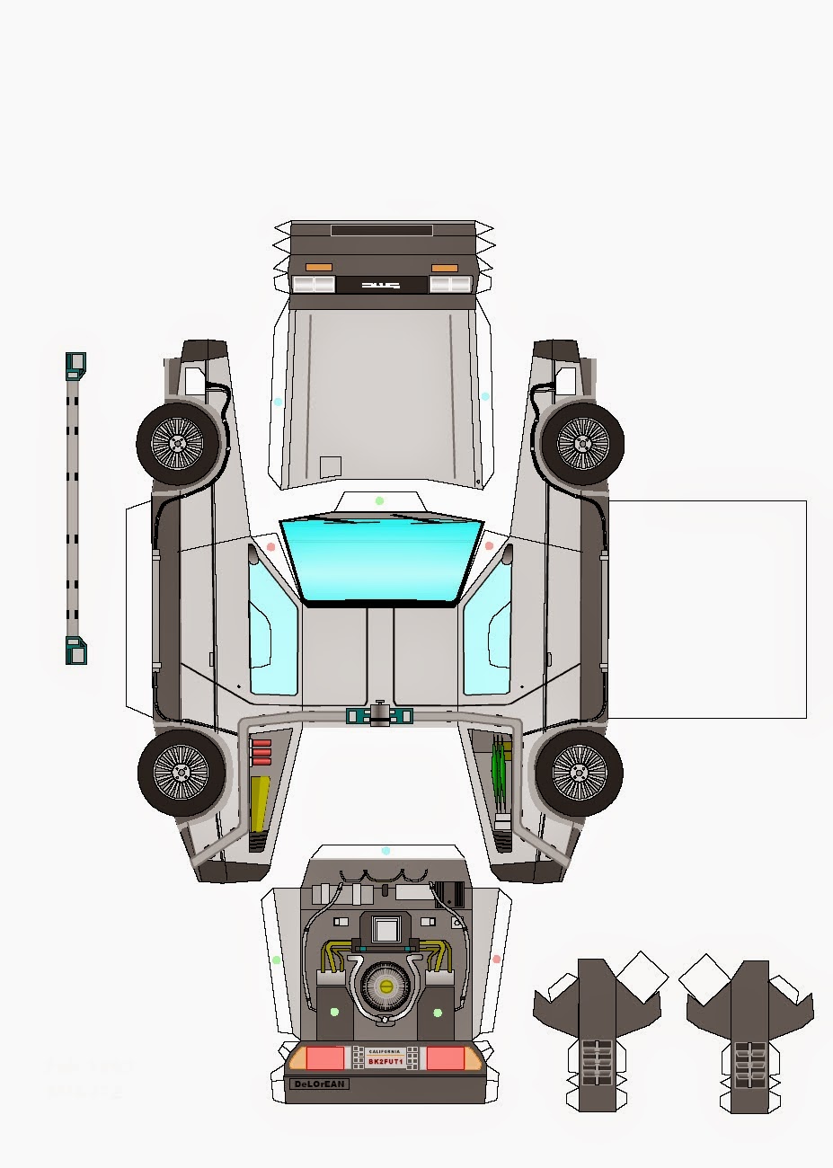 Origami - Papiroflexia: Paper toys. Origami - Papiroflexia. Delorean 3D.