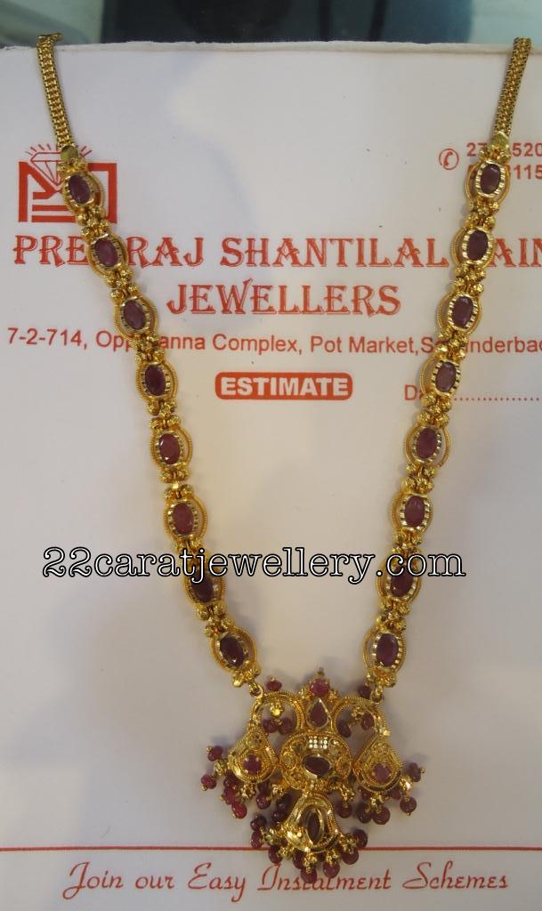 Blood Ruby Long Chain - Jewellery Designs