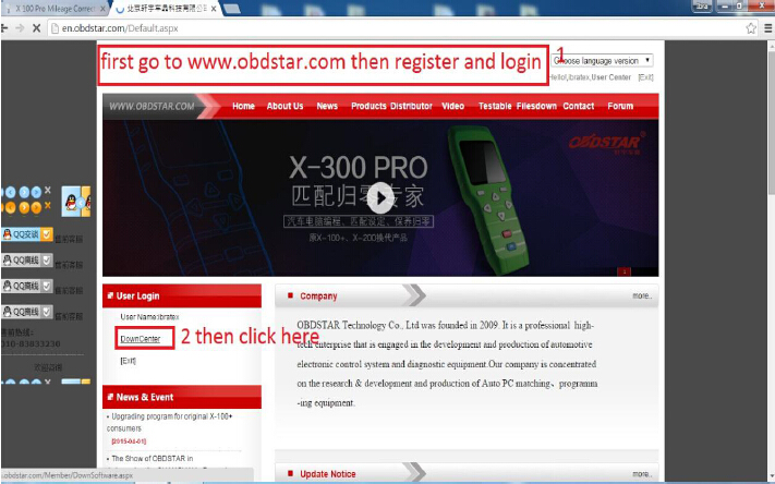 Free OBDSTAR Tools Register and Update Manual-OBD365