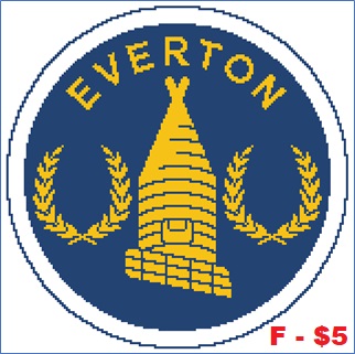 EASY PATTERNS: Everton FC cross-stitch pattern