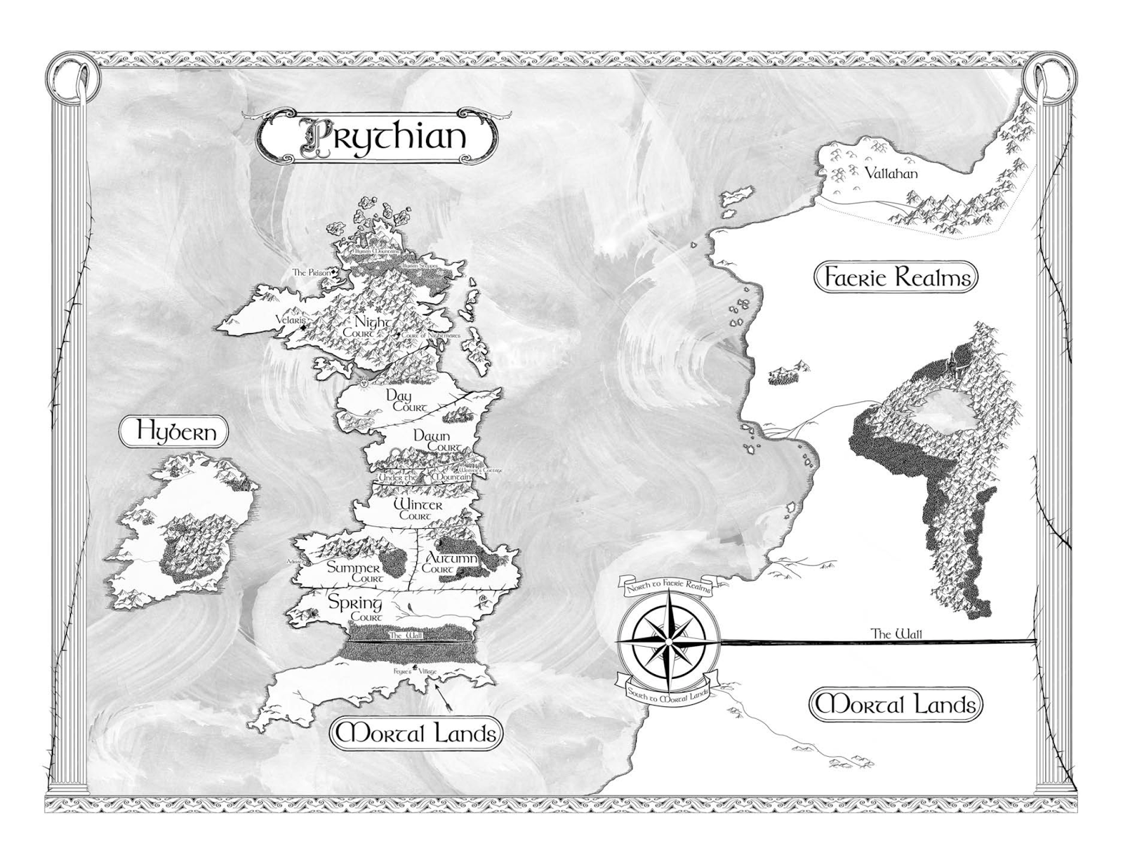 Map of Prythian | Prythian map, Sarah j, Acotar map