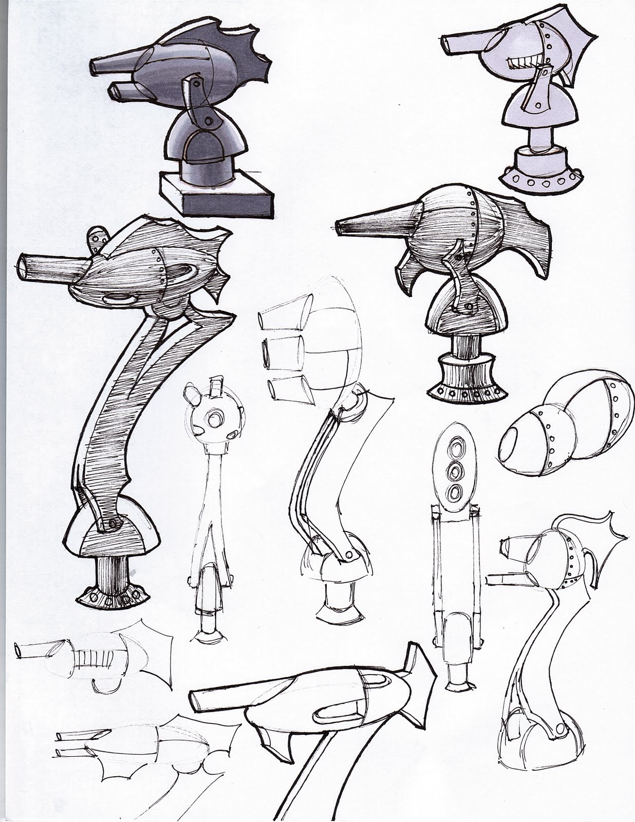 Concept Sketch 2011: Alex Martin: Turret Designs Part 2