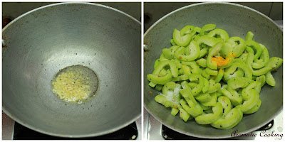 Aromatic Cooking: Podalangai Poriyal With Peanuts/ Snake Gourd Curry