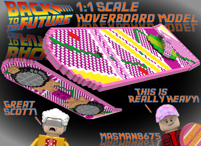 This Is Heavy! Support This Back To The Future Full-Scale Lego Hoverboard