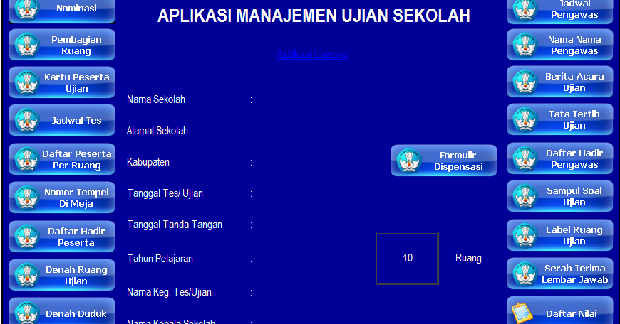 Aplikasi Kumpulan Administrasi Ujian Sekolah Lengkap Format Excel - 18 Foldersoal