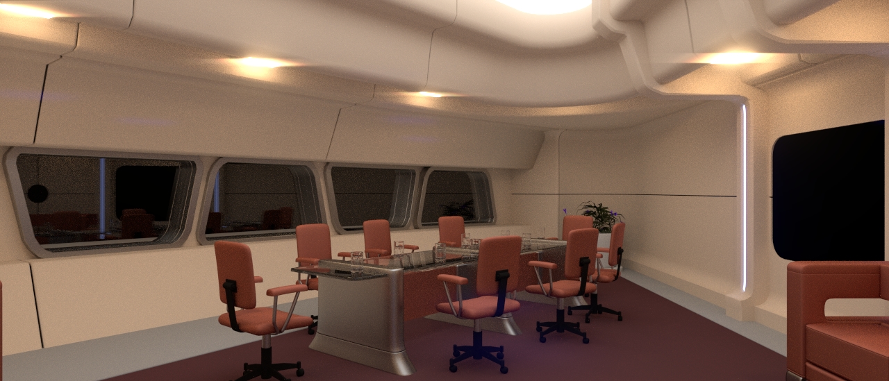 Dan Brown CGI | Sci-fi Art: Conference Room WIP