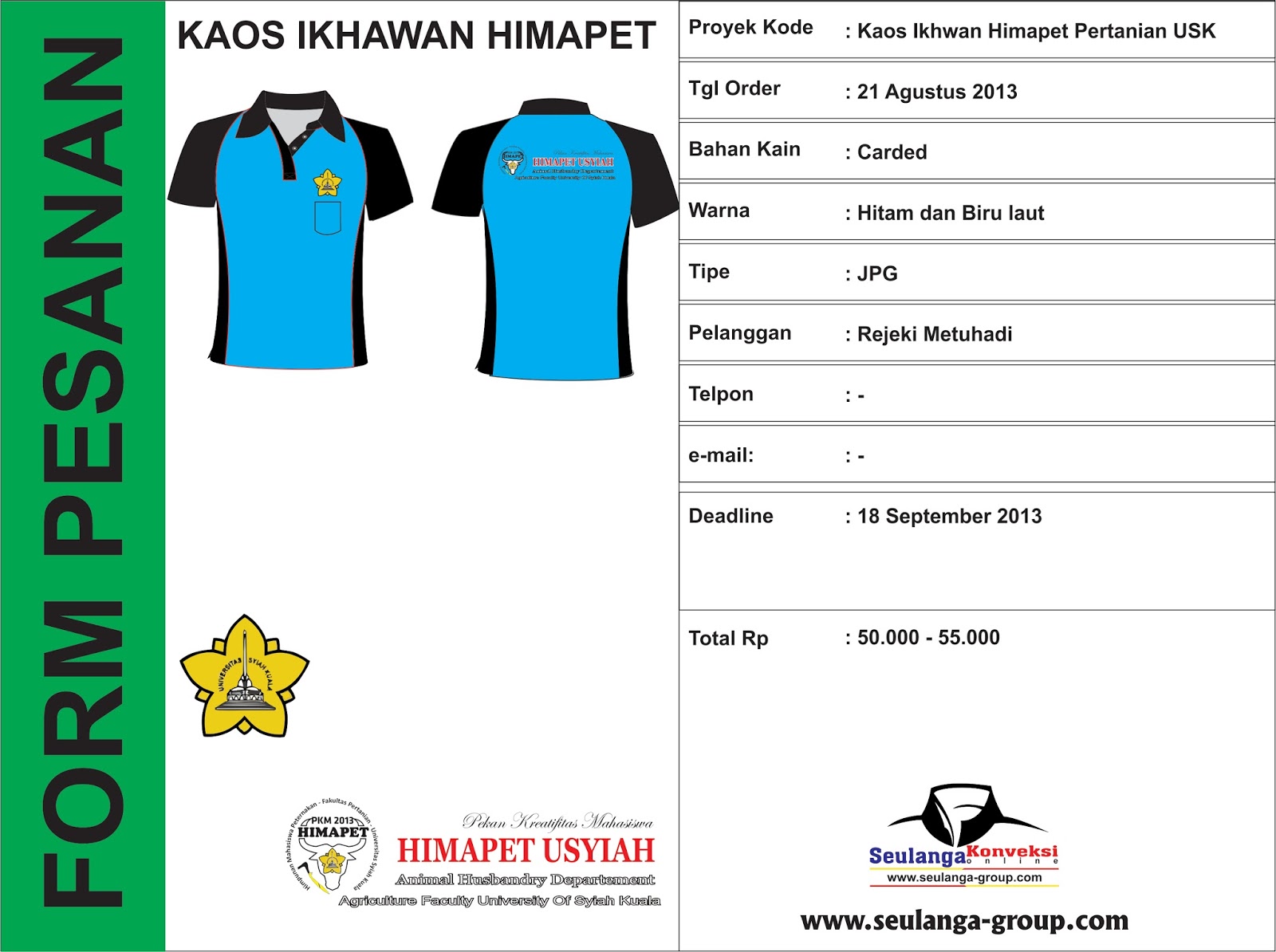 Agustus 2013 ~ Seulanga Group