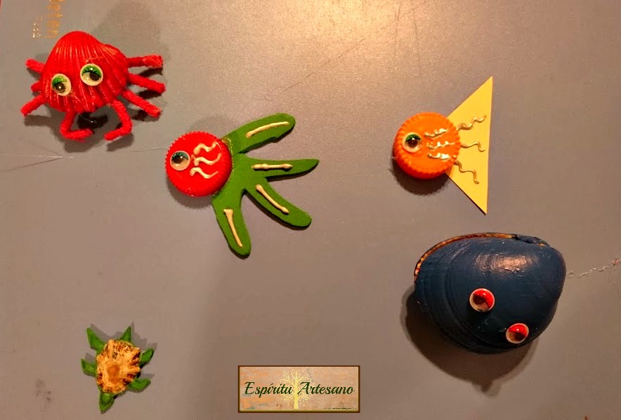 Espíritu Artesano: Mundo Marino con material reciclado